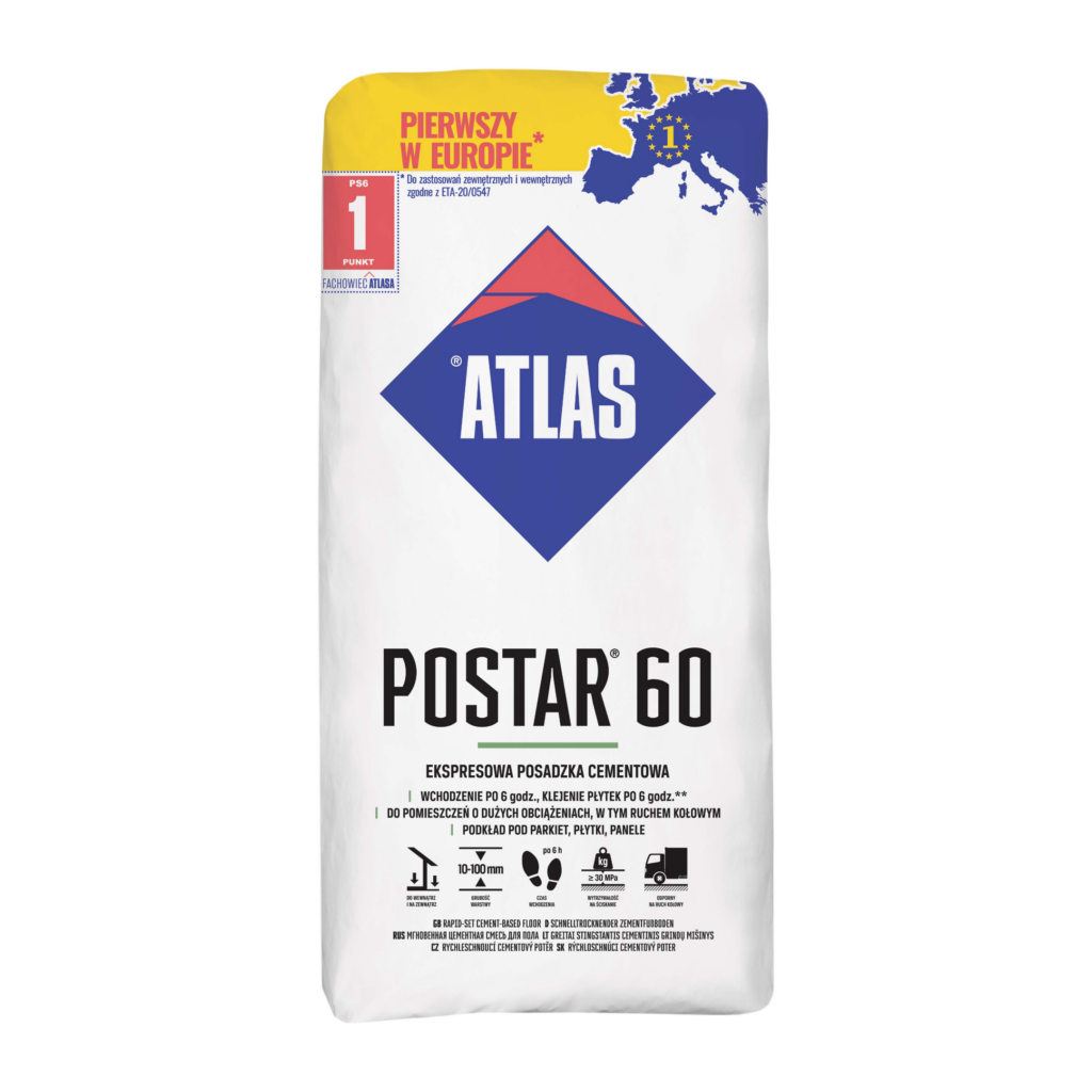 Atlas Postar 60 ( 10-100 mm ) Snelle Cementvloer 25kg | Egaline Online
